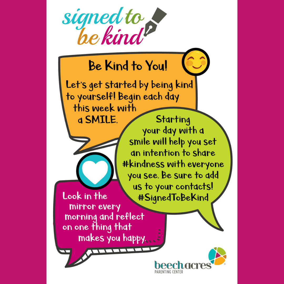 Beech Acres Parenting Center Encourages Kindness Through “Signed to be ...